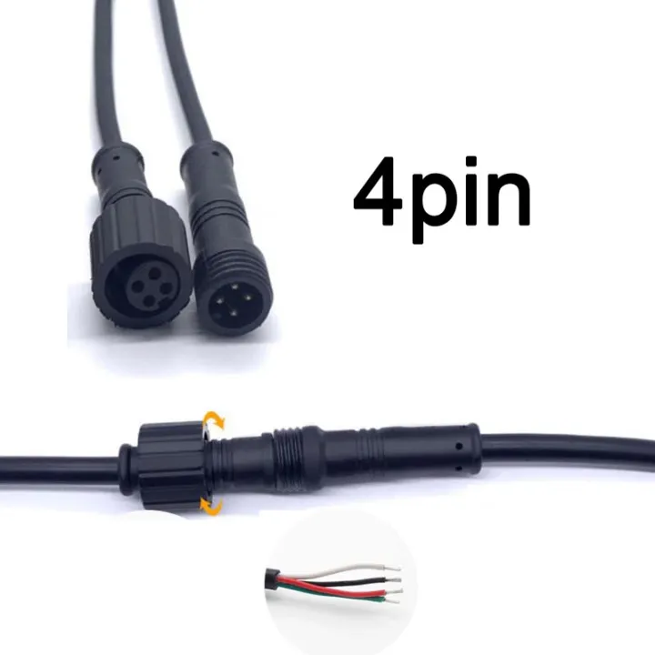 2Pin 3Pin 4Pin IP65 DC connector Cable Waterproof Plug for LED Light ...