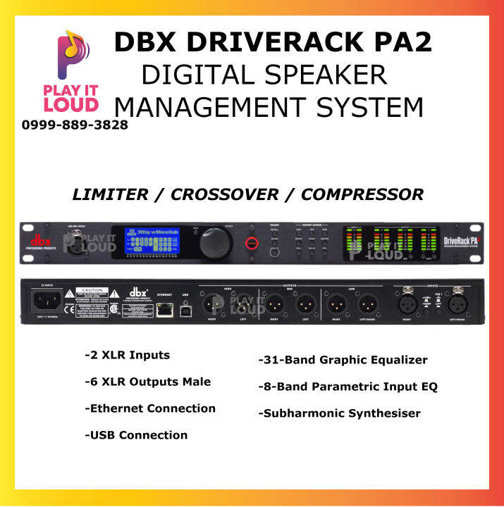 DBX DRIVERACK PA2 COMPLETE LOUDSPEAKER MANAGEMENT SYSTEM COMPRESSOR / LIMITER / EQUALIZER ...