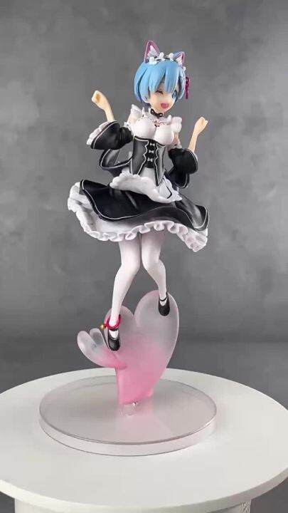 23cm Re:ZERO Starting Life in Another World Anime Figure Rem Cat Ear ...
