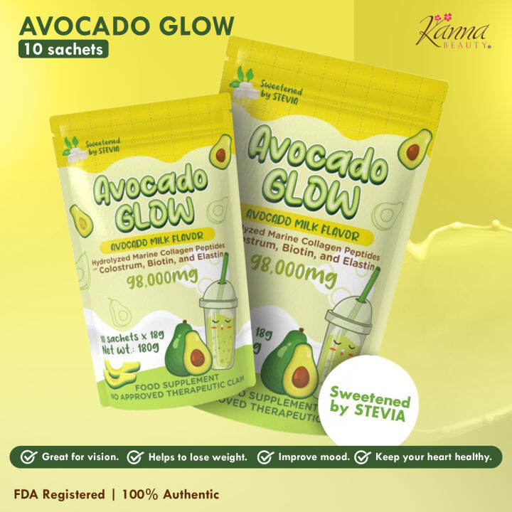 Avocado Glow Avocado Milk Flavor 10 sachets/Pack | Lazada PH