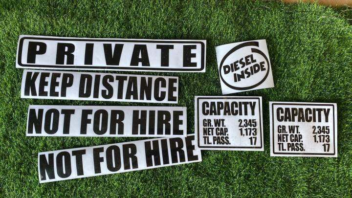 L300 LTFRB Capacity Decals Sticker | Lazada PH