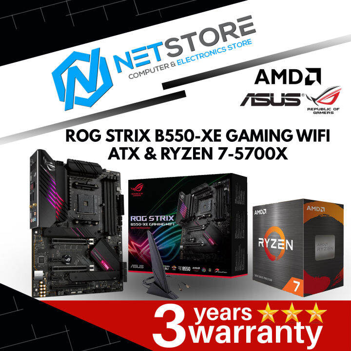 PWP ASUS ROG STRIX B550-XE GAMING WIFI ATX & AMD RYZEN 7 5700X ...
