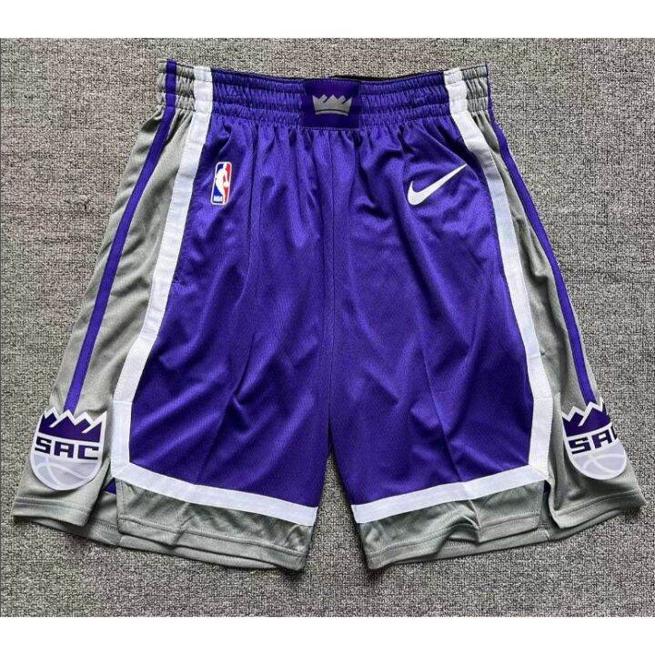 hot pressed 2023 nba Sacramento Kings purple basketball shorts | Lazada PH