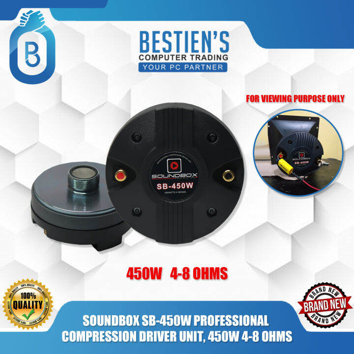 SOUNDBOX SB-450W PROFESSIONAL COMPRESSION DRIVER UNIT, 450W 4-8 OHMS ...