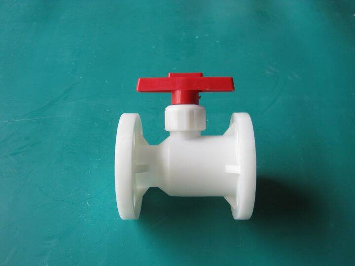 PP flange ball valve GB spot FRPP flange ball valve white gray PP plastic flange ball valve Q41F ...