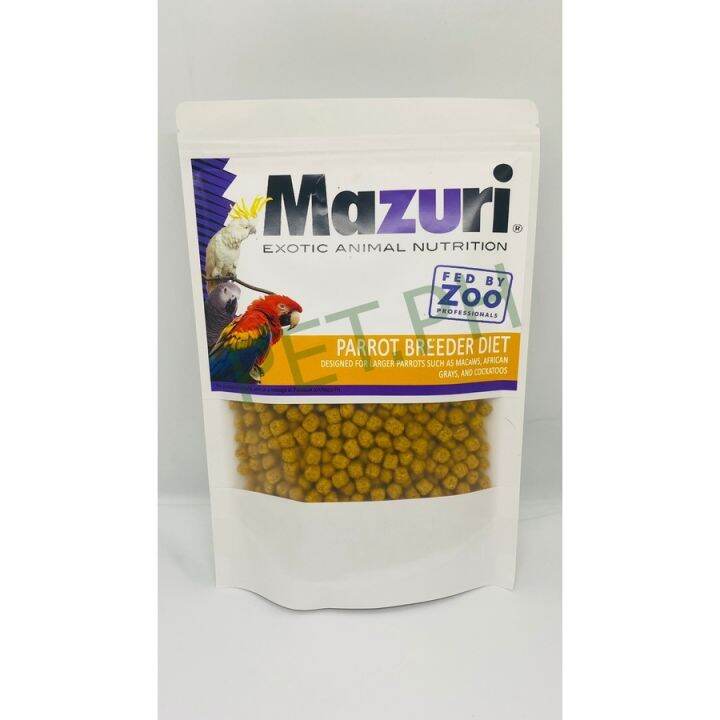 Mazuri Parrot Breeder Diet 1lb - Authorized Dealer - (Food for Macaws ...