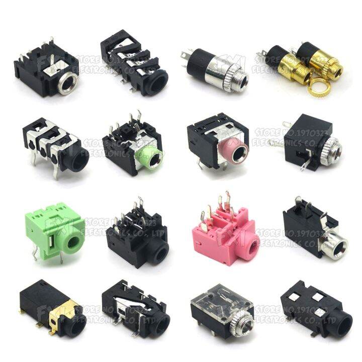 10PCS/lot Headphone jack 3.5mm PJ PJ313 PJ320 PJ326 PJ327 PJ358 PJ392 ...