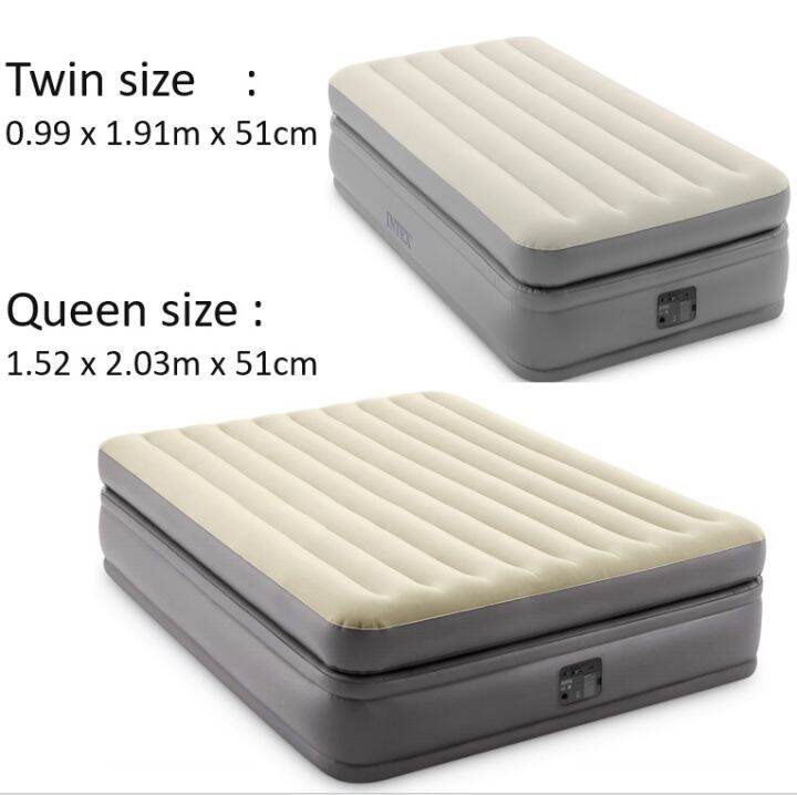 Intex 64162_64164 Comfort Dura-Bean-Plus Double Airbed w built-in electric pump | Lazada