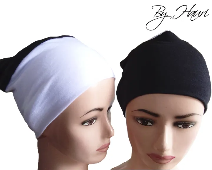 CIPUT POLOS / INNER VARIASI 2 WARNA/ INNER HITAM-PUTIH/ DALAMAN JILBAB ...