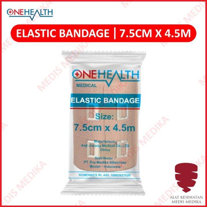 Elastic Bandage 7.5cm x 4.5m OneHealth Perban Elastis P3K Luka Verban ...