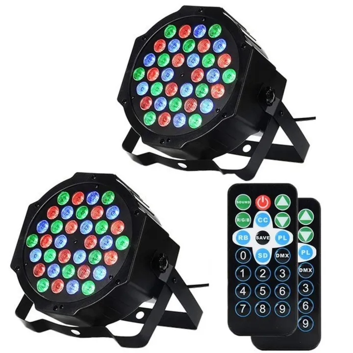 DM 36 LED ไฟที่ตราไว้หุ้น RGB ที่มีสีสัน 7 โหมดแสงไฟเวทีการควบคุมระยะ ...