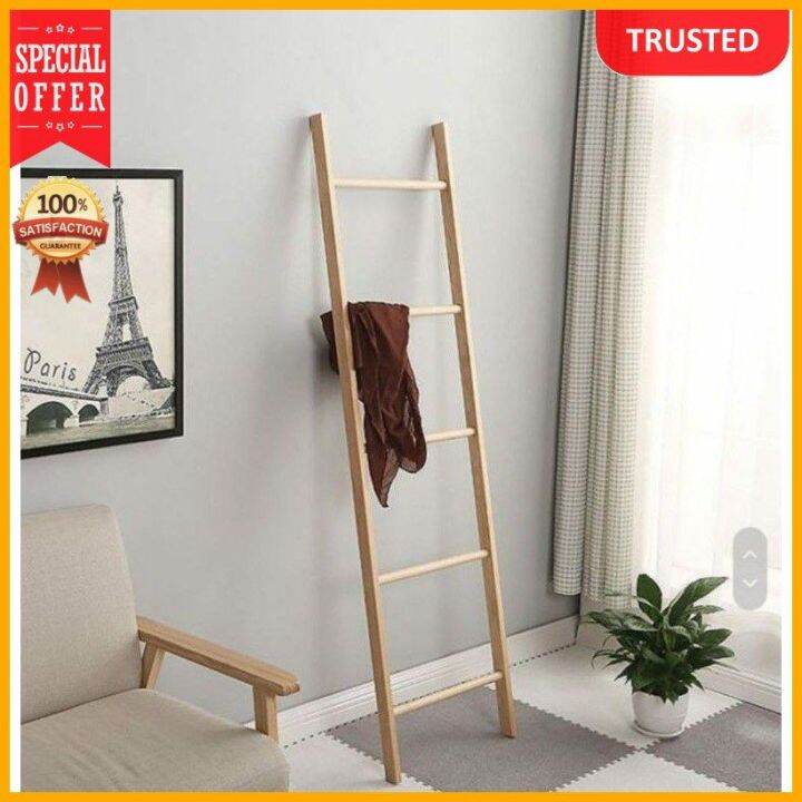 Versatile Wood Ladder / Mukena Rack / Prayer Mat / Towel Holder / Wall ...