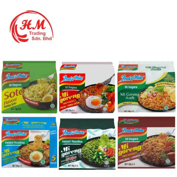 Indomie Instant Noodle | Mi Segera Original / Special / Cili Hijau ...