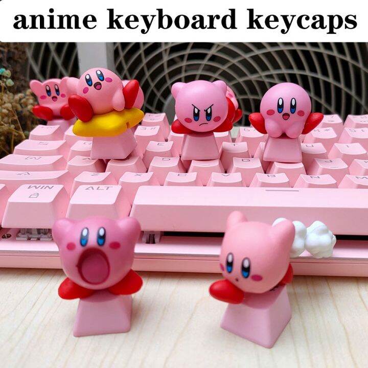 （Miss qi's keycap） Star Kirby Mechanical Keyboard Keycaps Cute Pink Pbt ...