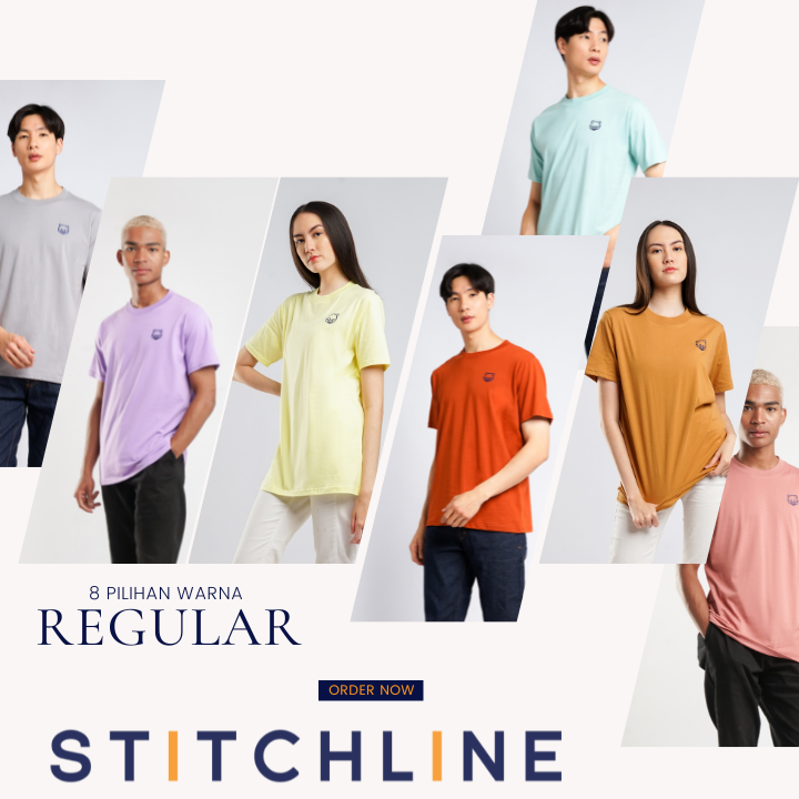 STITCHLINE kaos basic regular T-Shirt unisex - ALL VARIANT | Lazada Indonesia