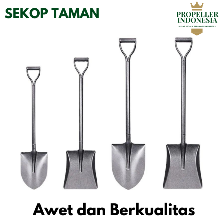 Sekop Taman Tanah Skop Kebun Lancip Lurus Baja | Lazada Indonesia