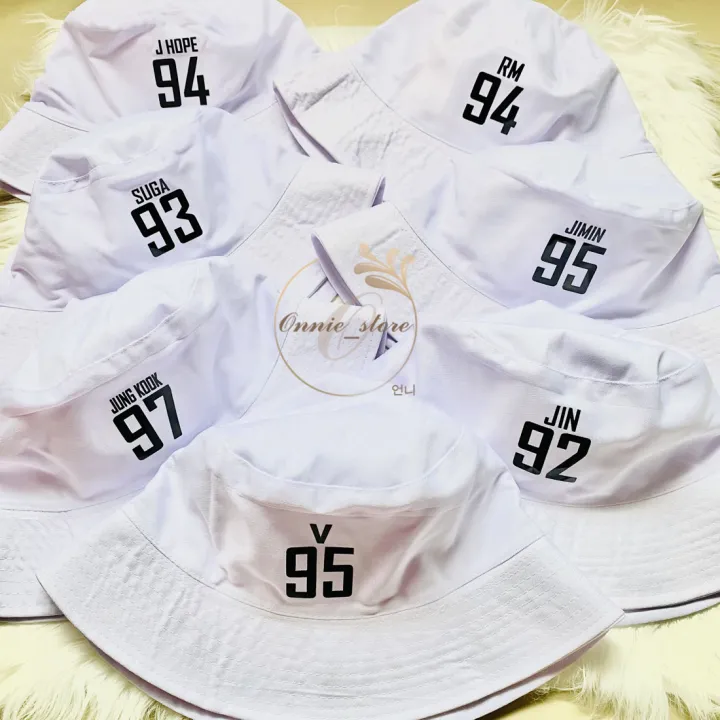 [Bisa COD] Bucket hat BTS V, Jungkook, Jin, Jimin, RM, Suga, Jhope ...