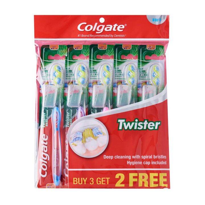 Colgate Twister Toothbrush Soft / Medium ( Buy 3 free 2) | Lazada