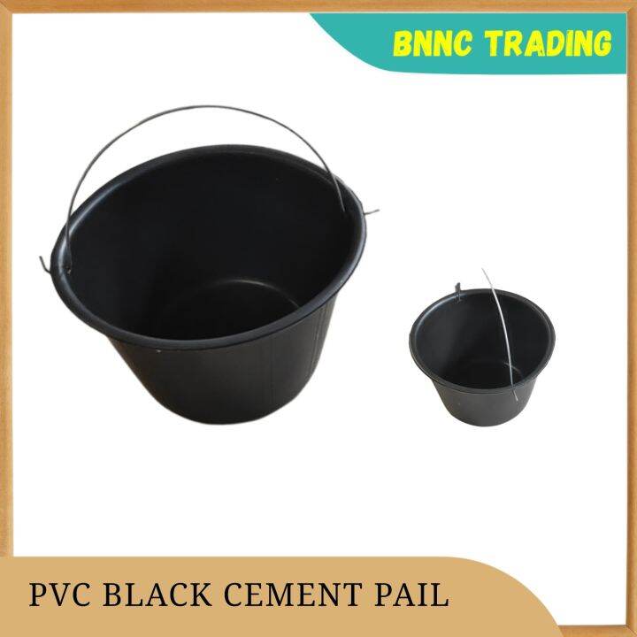 PVC BLACK CEMENT PAIL 7 x 10 INCHES | Lazada PH