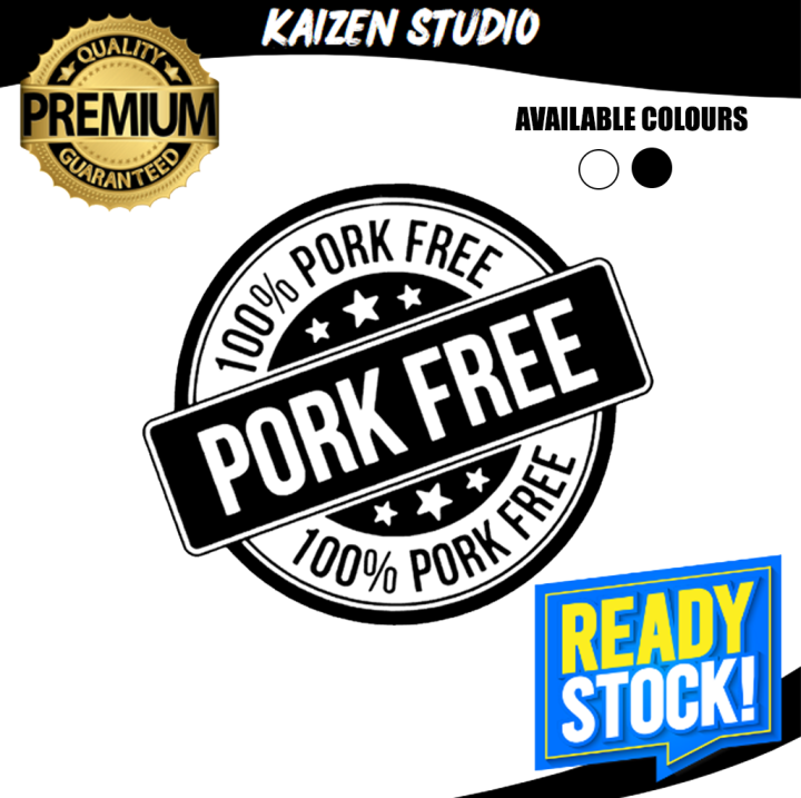 KAIZEN STUDIO PORK FREE Logo Vinyl Outdoor Indoor Restaurant Cafe ...