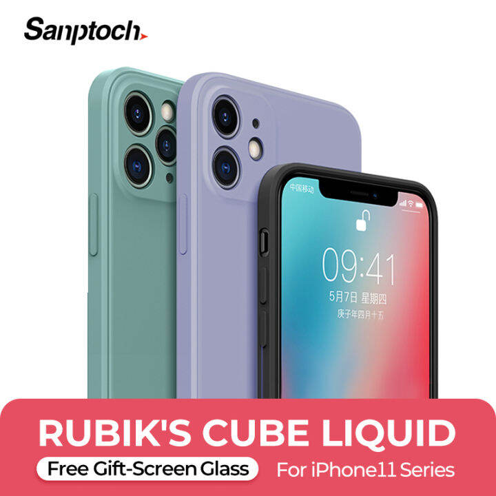 Sanptoch Rubik's Cube Liquid Silicone Case For iPhone 11 12 13 Pro Max ...