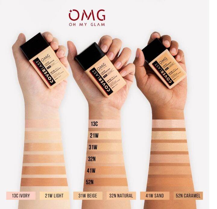 OH MY GLAM Coverlast Liquid Foundation | OMG Foundation Alas Bedak ...