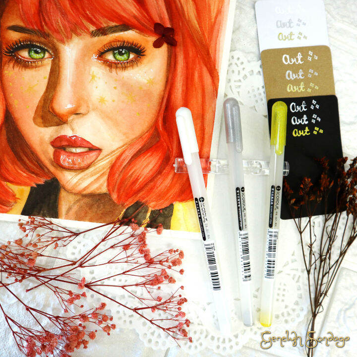 (ORIGINAL) White, Gold Silver Highlight Pen for Calligraphy and ...