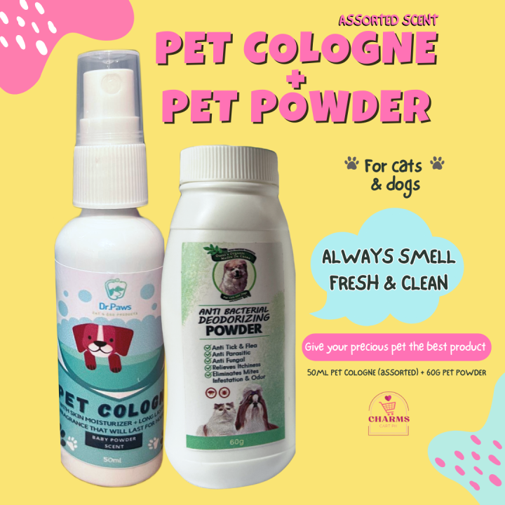 Pet Cologne & Pet Powder with Moisturizer Long-Lasting Fragrance Anti ...