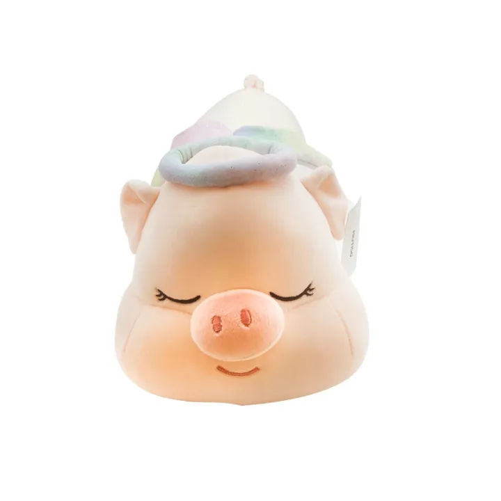 Miutiso Cute angel pig stuffed animal sleeping on the bed long pillow ...