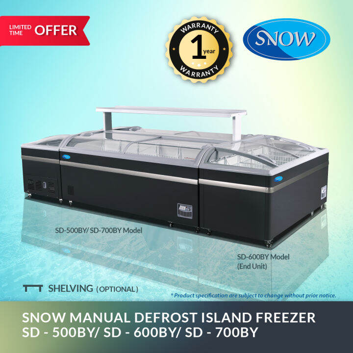 SNOW MANUAL DEFROST ISLAND FREEZER 500L, 600L & 700L (1 year Warranty ...
