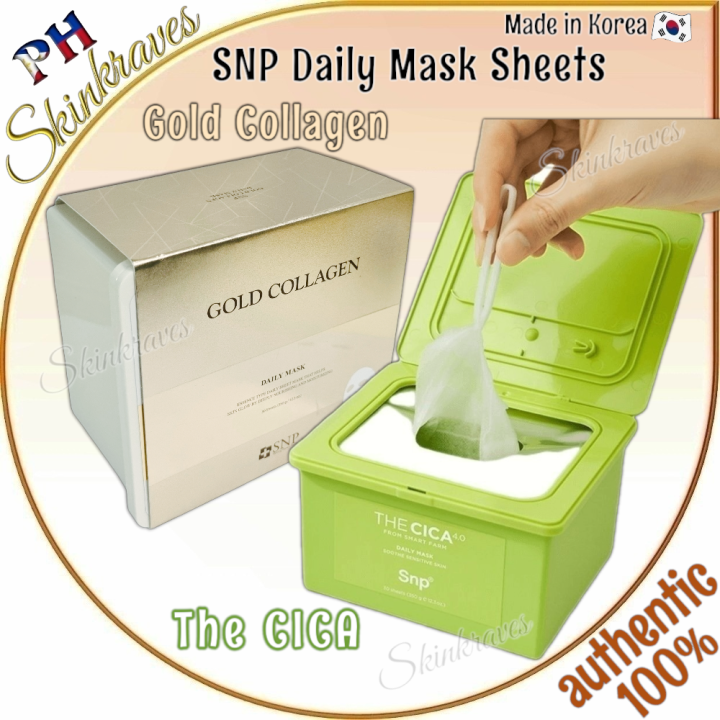 SNP Daily Mask Sheets (Collagen / Cica) - 30 sheets /tub | Lazada PH