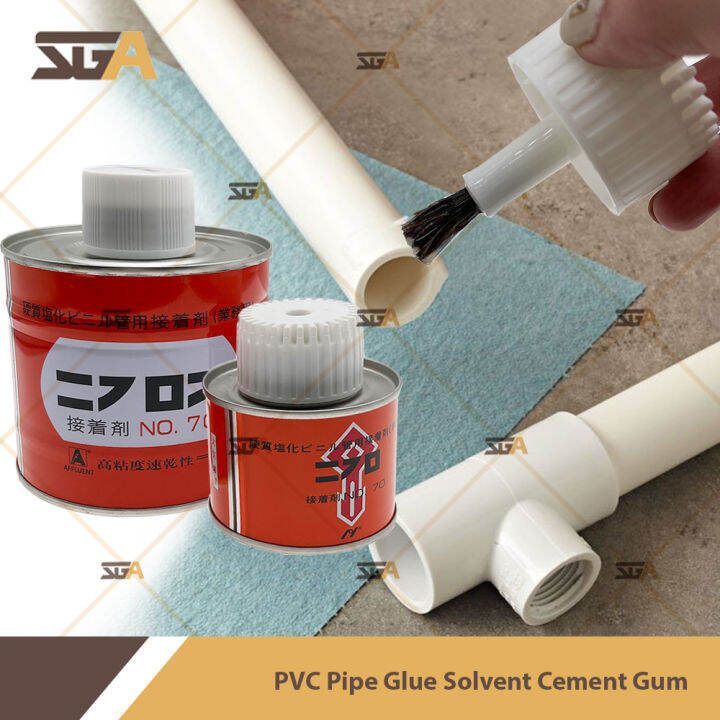 JAPAN No.70 PVC Pipe Glue Solvent Cement Gum with Brush High Viscosity ...