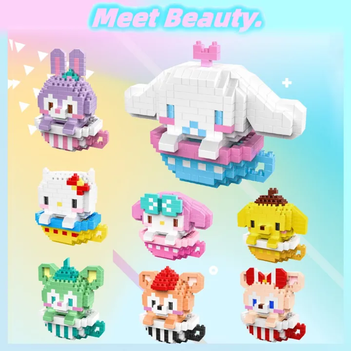Mini DIY Block Cinnamon Character Model Building Blocks Nano Block Sanrio Cartoon Blocks | Lazada PH