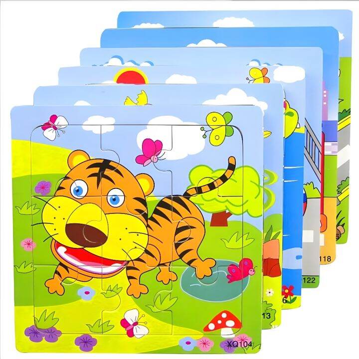 Mainan Edukatif interaktif Anak Bayi Jigsaw Puzzle Dengan 5 Karakter 9 ...