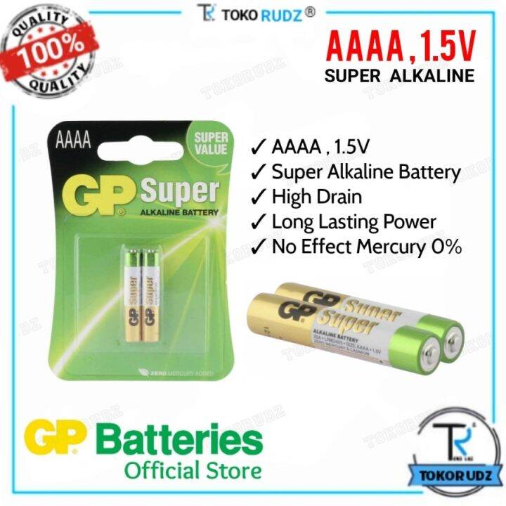 Baterai AAAA Batre A4 E96 1.5V Super Alkaline GP Original Stylus Pen ...