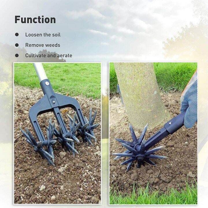 New Manual Soil Turning Tool Lawn Ripper Garden Aerator Rotary ...