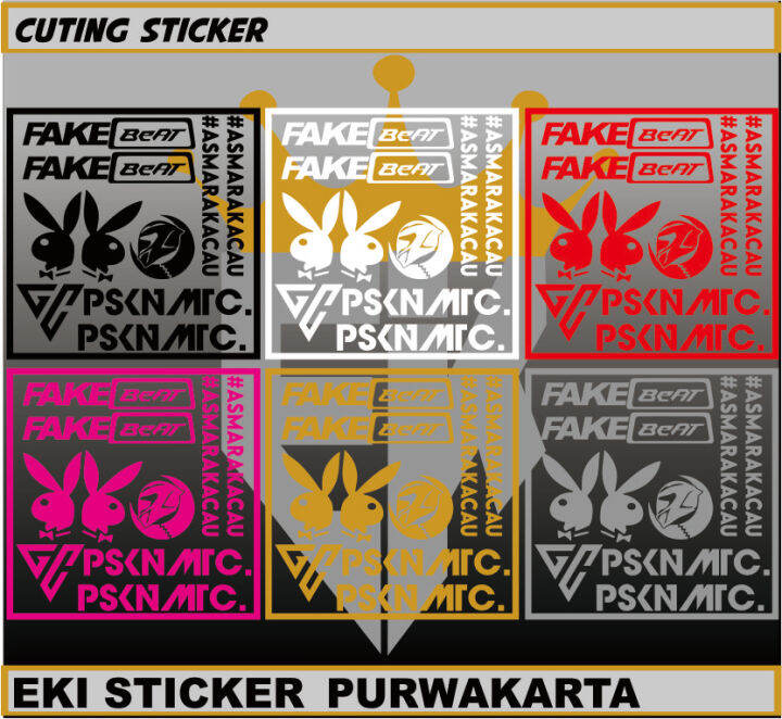 v6 1 set sticker fake beat sticker asmarakacau sticker pskn sticker ...