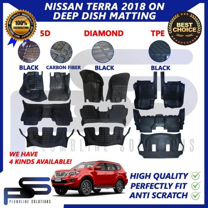 5D / TPE Deep Dish Matting for Nissan Terra 2018 2019 2020 2021 Year ...