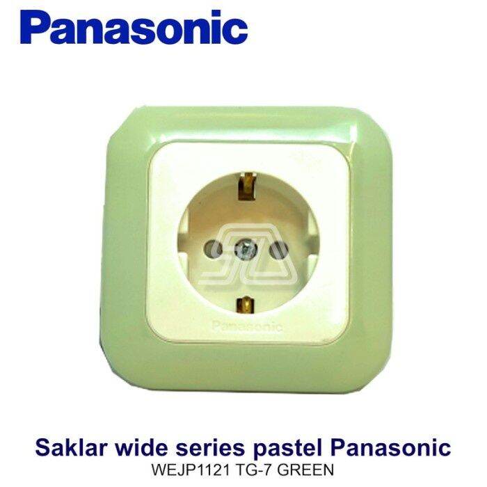 Panasonic Stop Kontak CP WEJP1121 TG-7 GREEN Pastel Hijau WIDE SERIES | Lazada Indonesia