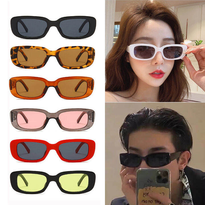 [YAN K] Fashion Square Frame Sunglasses Unisex Vintage Men Women ...