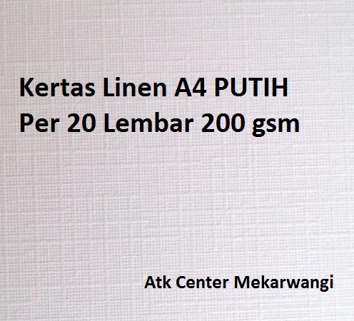 Kertas Linen Putih Tebal 200 Gsm Isi 20 Lembar / Kertas Sertifikat ...