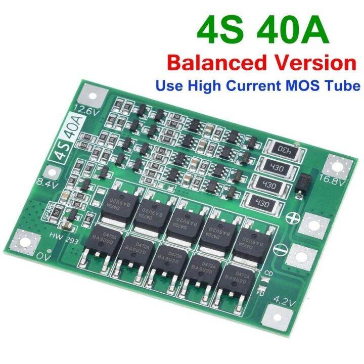 ODZ5L 40A 60A 14.8V 16.8V 18650 BMS Balance 3S 4S Enhance Li-ion ...