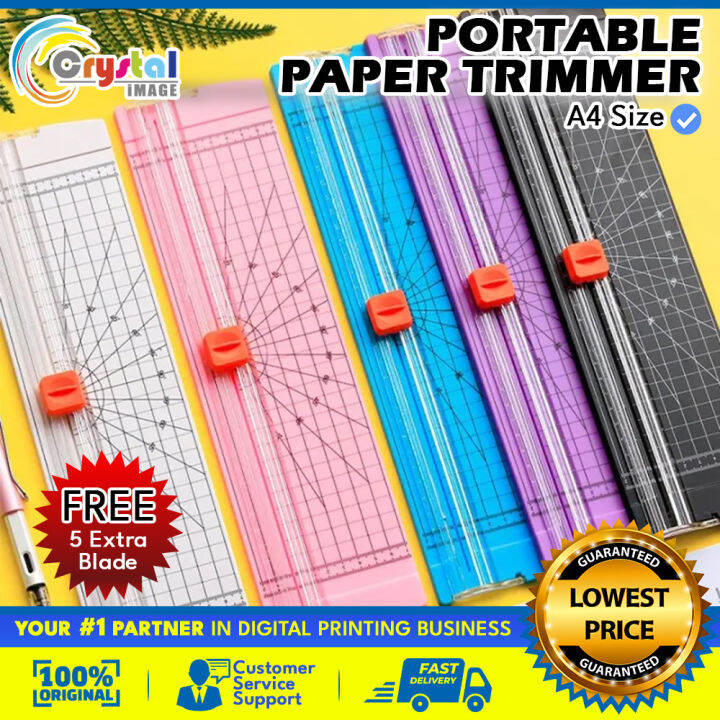 Officom Portable Paper Trimmer A4 Size Paper Cutter With 5 Extra Blade ...
