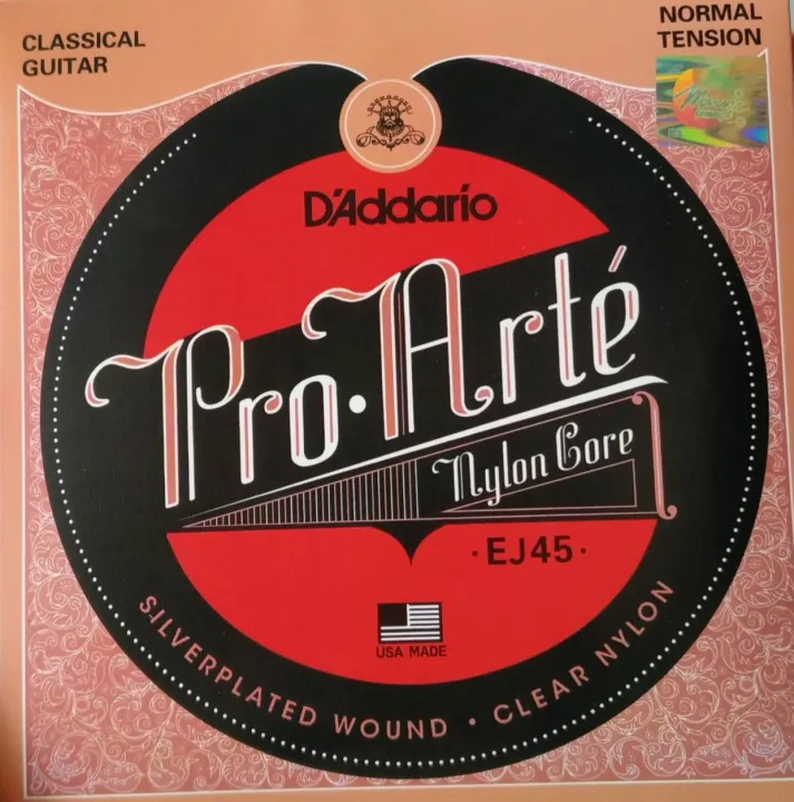 D'Addario สายกีต้าร์คลาสสิค รุ่น EJ45 + ปิ๊ก 2 อัน | Lazada.co.th