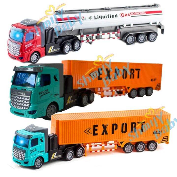 Remote Control Cargo Container Tank Truck with Light RC Lorry 4 Channel ...