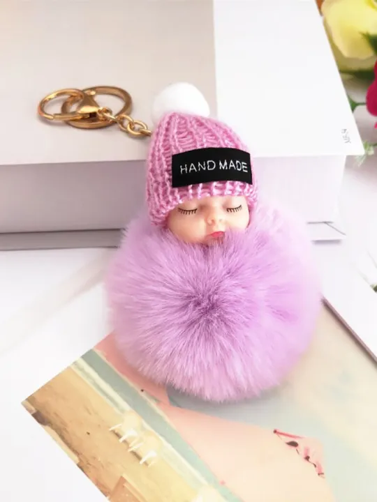 Mododo 2ชิ้น/เซ็ตพวงกุญแจของขวัญน่ารักนอนตุ๊กตาเด็กที่มีสีสันผู้หญิงเครื่องประดับรถพวงกุญแจ ...