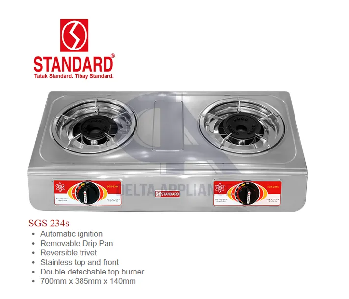 Standard SGS 234S Double Burner Gas Stove | Lazada PH