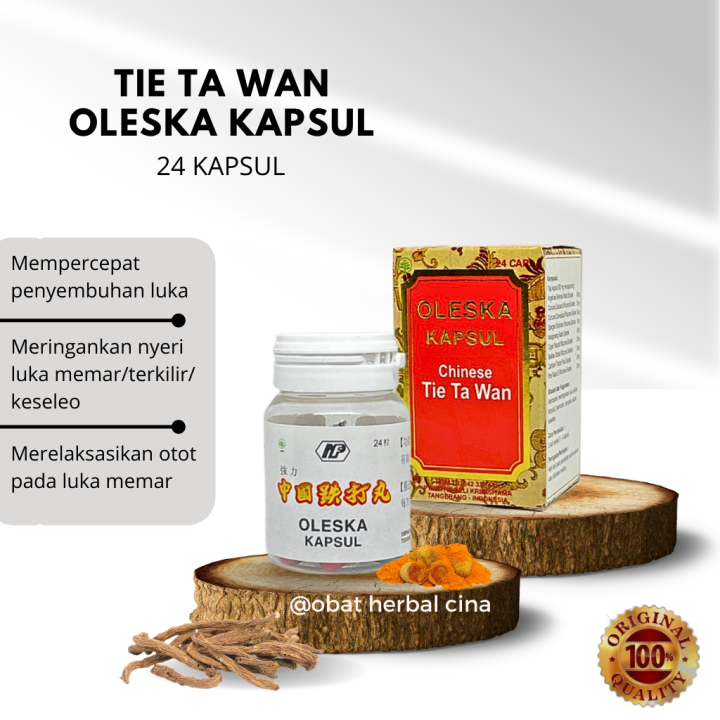 CHINESE TIEH TA WAN OLESKA KAPSUL obat luka dalam - memar - keseleo ...