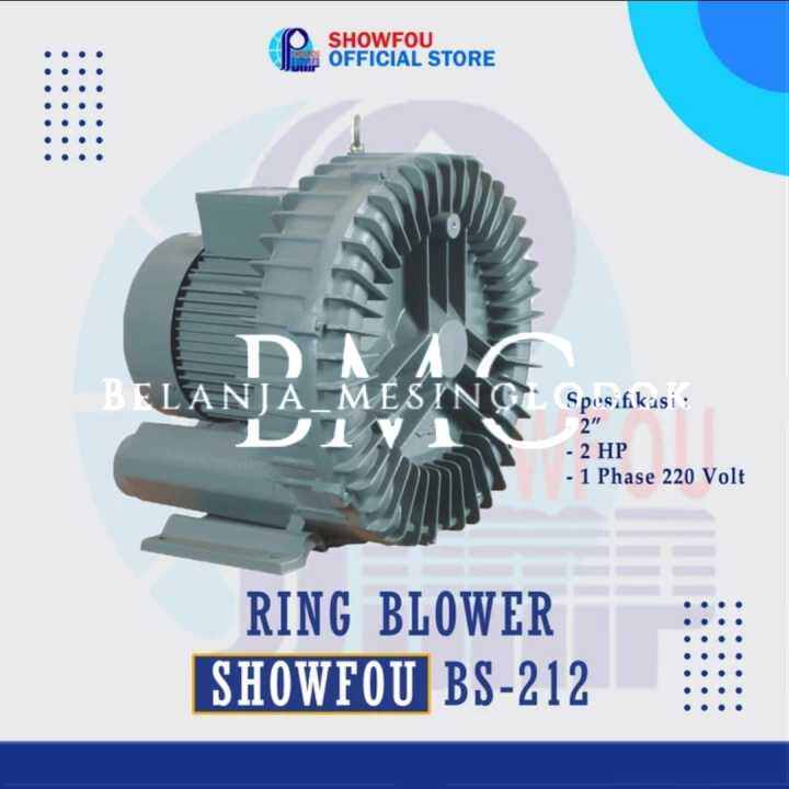 SHOWFOU BS-212 RING BLOWER SMPING 2 HP 3 Phase 2.2 kW Watt 2 Inch ...
