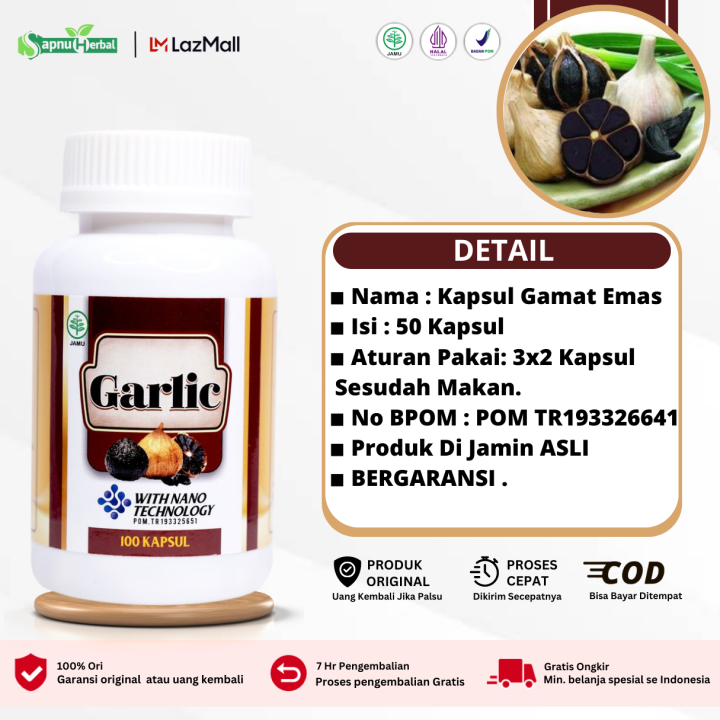 GARLIC KAPSUL - Obat Parkinson, Obat Penyakit Saraf Otak, Obat Tremor ...
